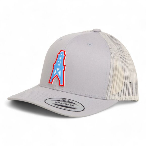 Nike | Accessories | Houston Oilers 3d Yp Snapback Trucker Hat Silver ...